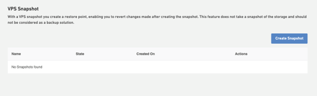How to create a VPS Snapshot step 1 - Leaseweb Blog